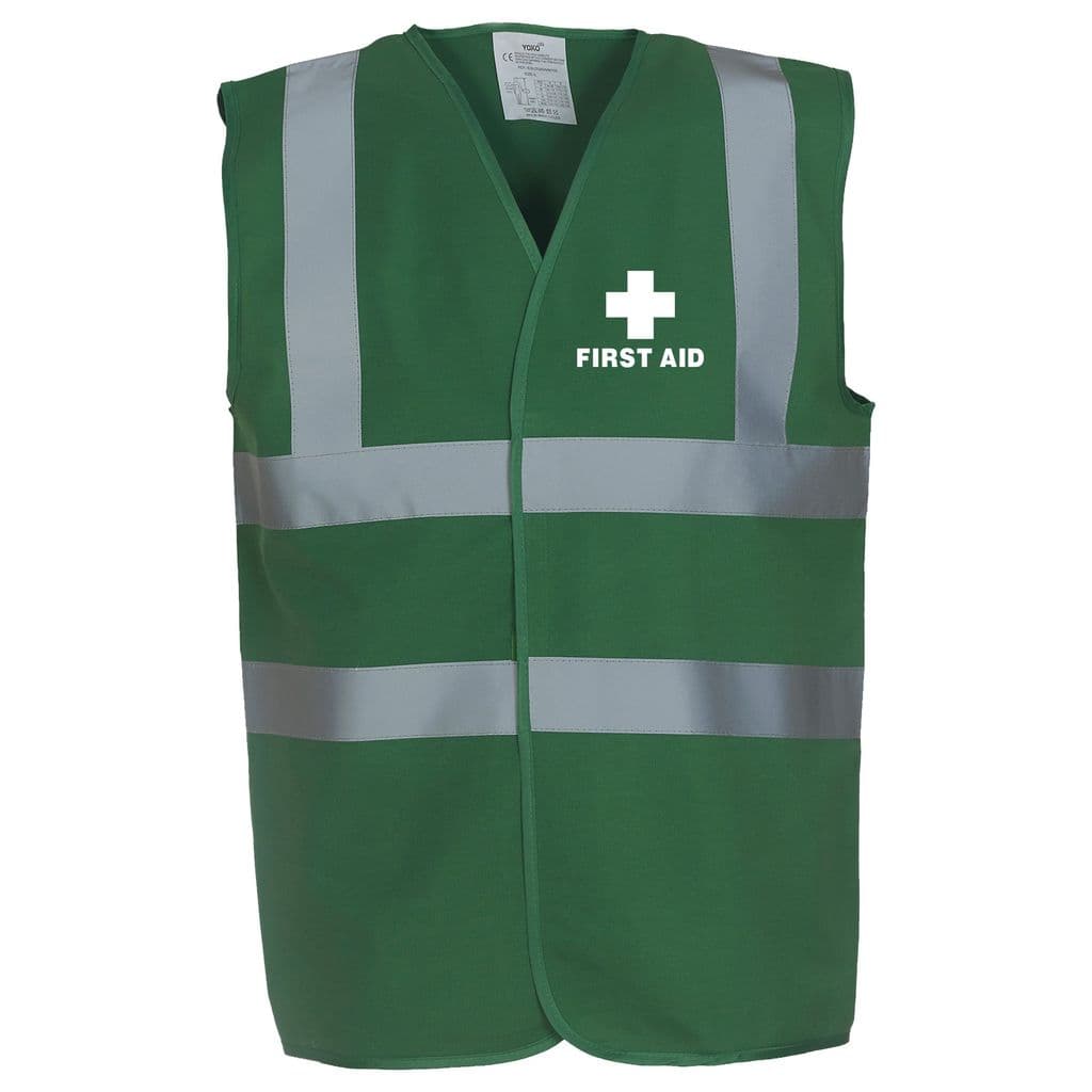 First Aid Hi Viz Green Vest